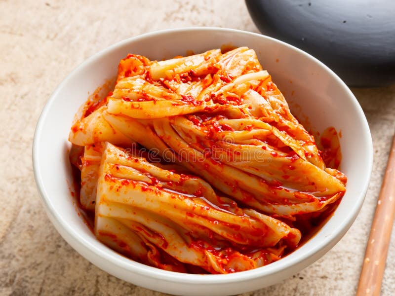 Kimchi Korean Food on the Plate Stock Image - Image of bowl, tasty ...