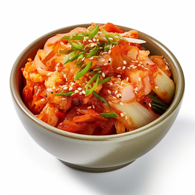 Kimchi White Background - Generative Ai Illustration Stock Illustration ...