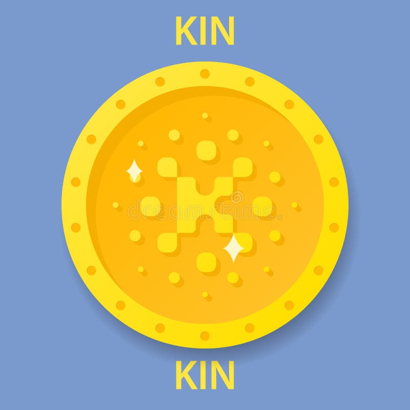 KIN Coin-cryptocurrency Blockchain Ikone Virtuelles Elektronisches ...