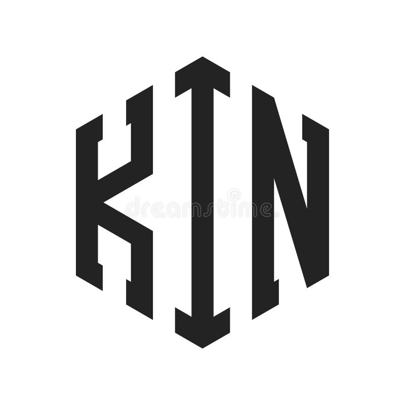 KIN Logo Design. Initial Letter KIN Monogram Logo Using Hexagon Shape ...