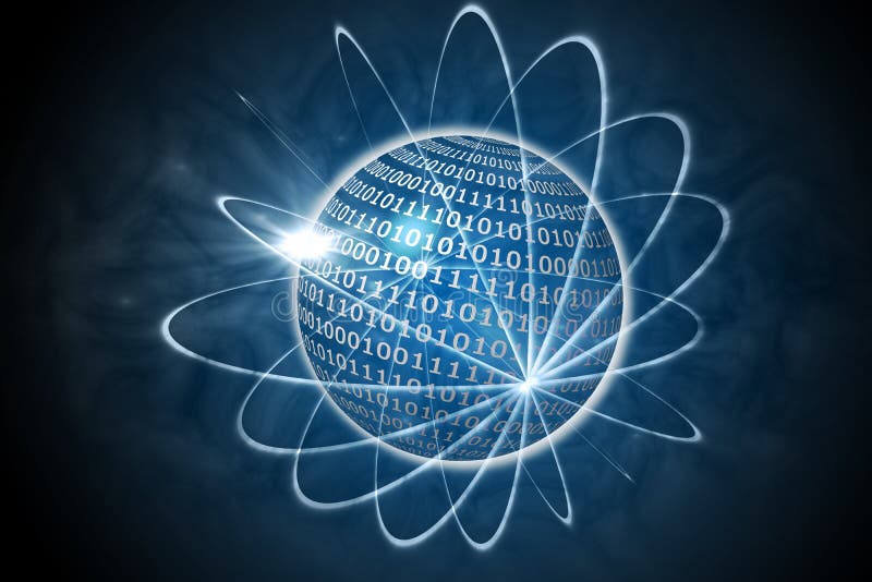 Shiny red binary code stock illustration. Illustration of digital ...