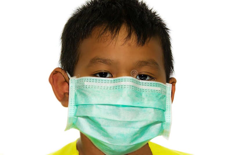 Kind chirurgisch masker stock foto. Image of preventie - 45090948
