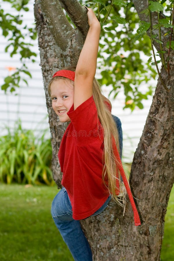 Kind, Das Einen Baum Steigt. Stockbild - Bild von baum, kind: 15120567