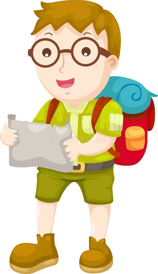 Kind, das Vektor wandert vektor abbildung. Illustration von ausschnitt ...