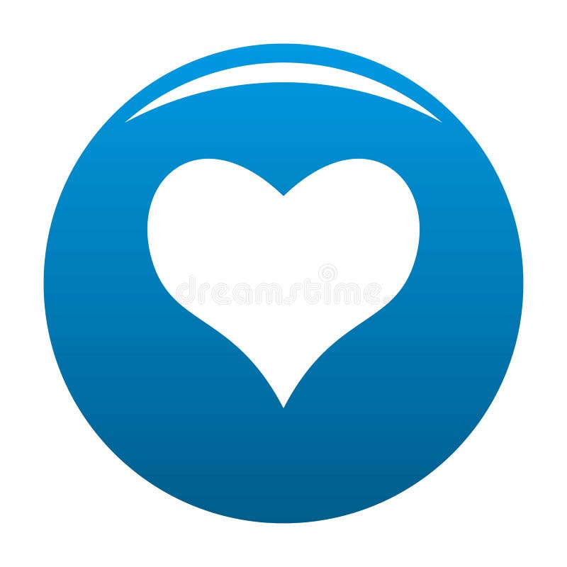 Kind heart icon blue stock illustration. Illustration of object - 123933432