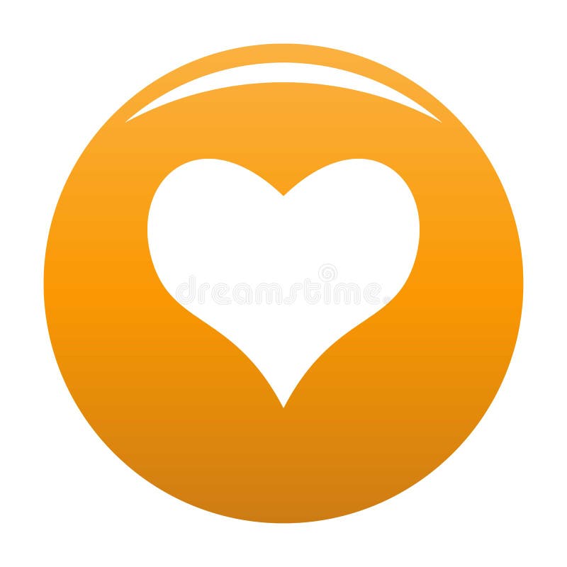 Kind Heart Icon Vector Orange Stock Vector - Illustration of human ...