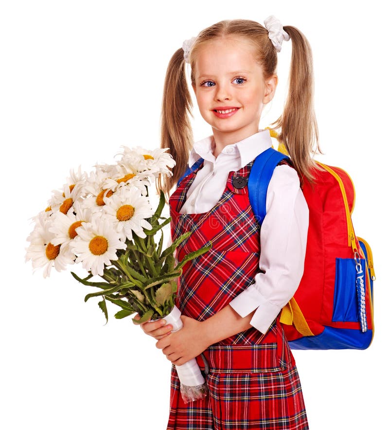 Kind mit Rucksack. stockfoto. Bild von rucksack, kind - 26141644