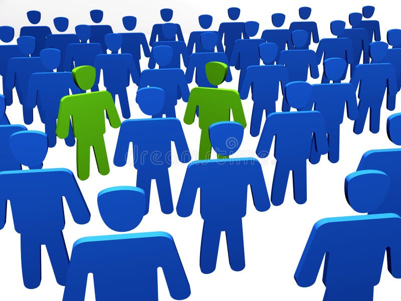 Kind People - Two Different Men Stock Illustration - Illustration of ...