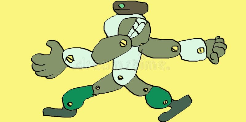 The GOOD ROBOT is COMING stock illustration. Illustration of text ...