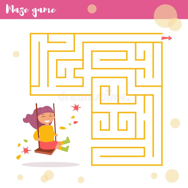 Kind-` s Labyrinth Vektor vektor abbildung. Illustration von glücklich ...
