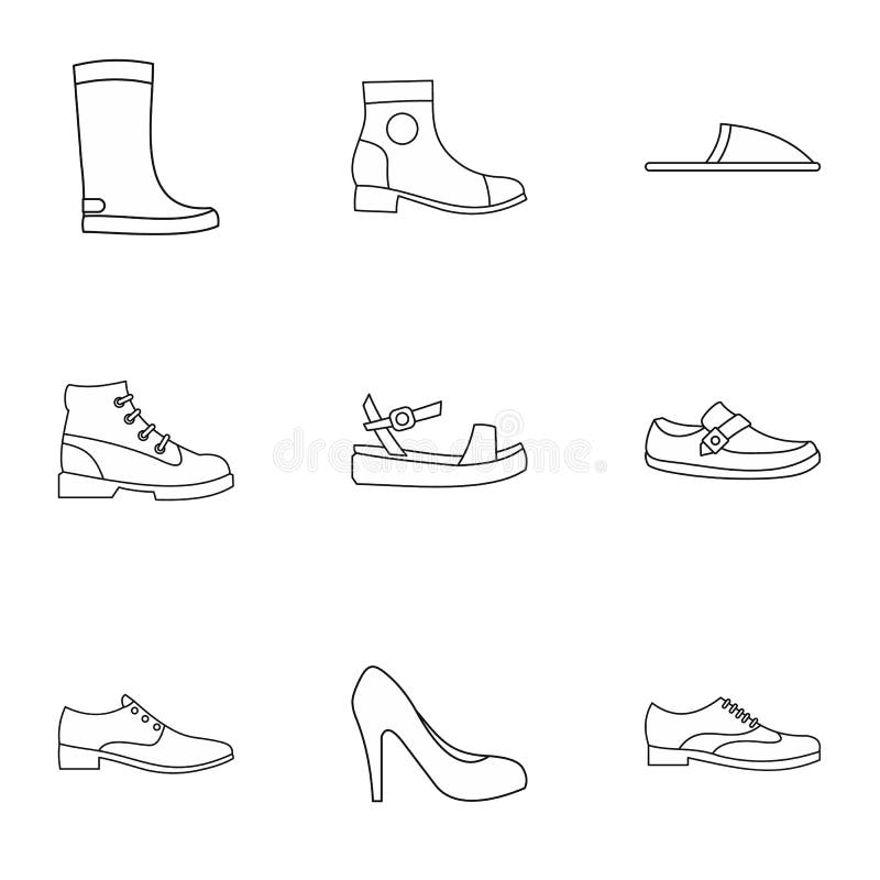Pair Shoes Outline Stock Illustrations – 3,065 Pair Shoes Outline Stock ...