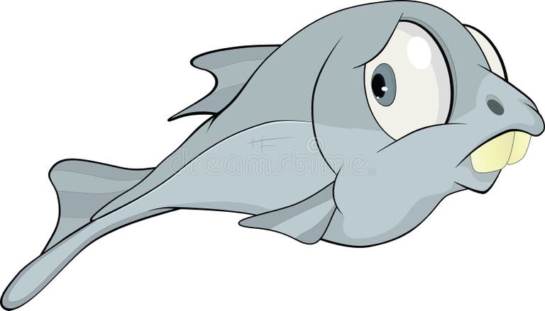 Kind small fish. Cartoon stock vector. Illustration of freshwater ...