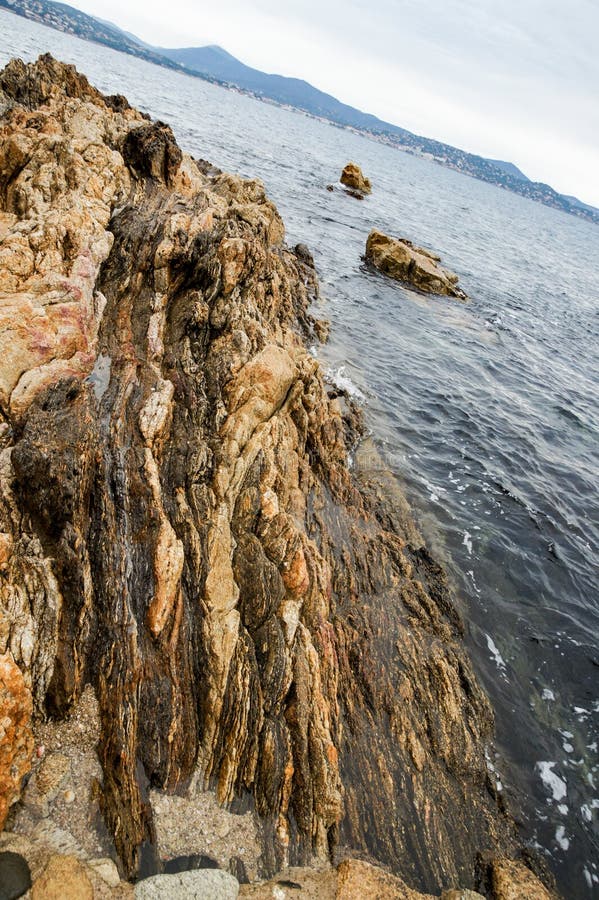 Stone shore of the lake. stock photo. Image of travel - 120130392