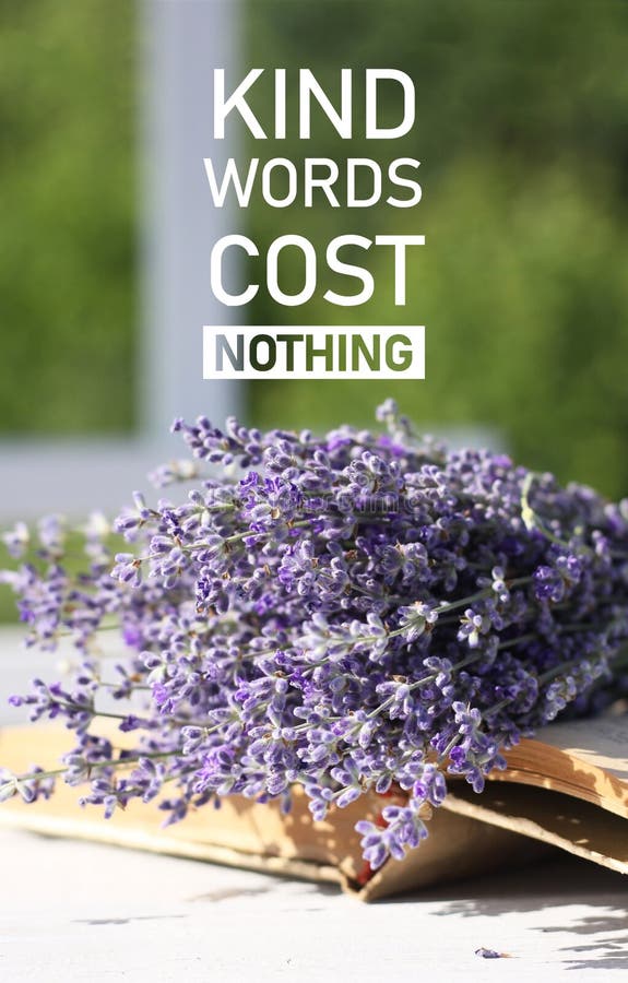 Kind Words Cost Nothing is Shown Using the Text Stock Image - Image of ...
