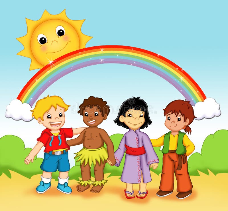 Kinder der Welt stock abbildung. Illustration von zivilisation - 14704001