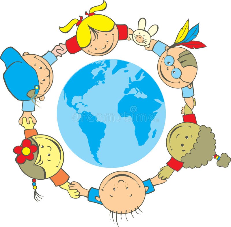 Kinder der Welt vektor abbildung. Illustration von stipendium - 16372728