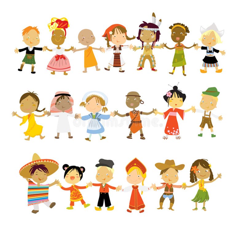 Kinder der Welt vektor abbildung. Illustration von mädchen - 19827227