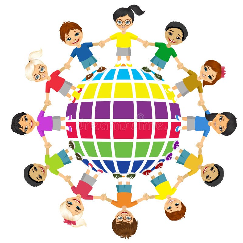 Kinder der Welt vektor abbildung. Illustration von glück - 60697609