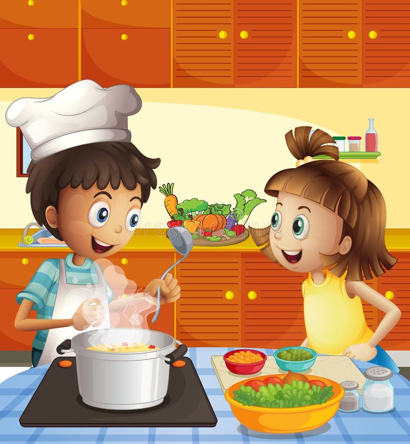 Kinder Kochen Stock Illustrationen, Vektoren, & Kliparts - 7,241 Stock ...