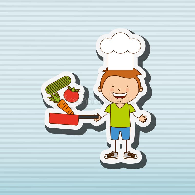 Kinder, die Design kochen stock abbildung. Illustration von element ...