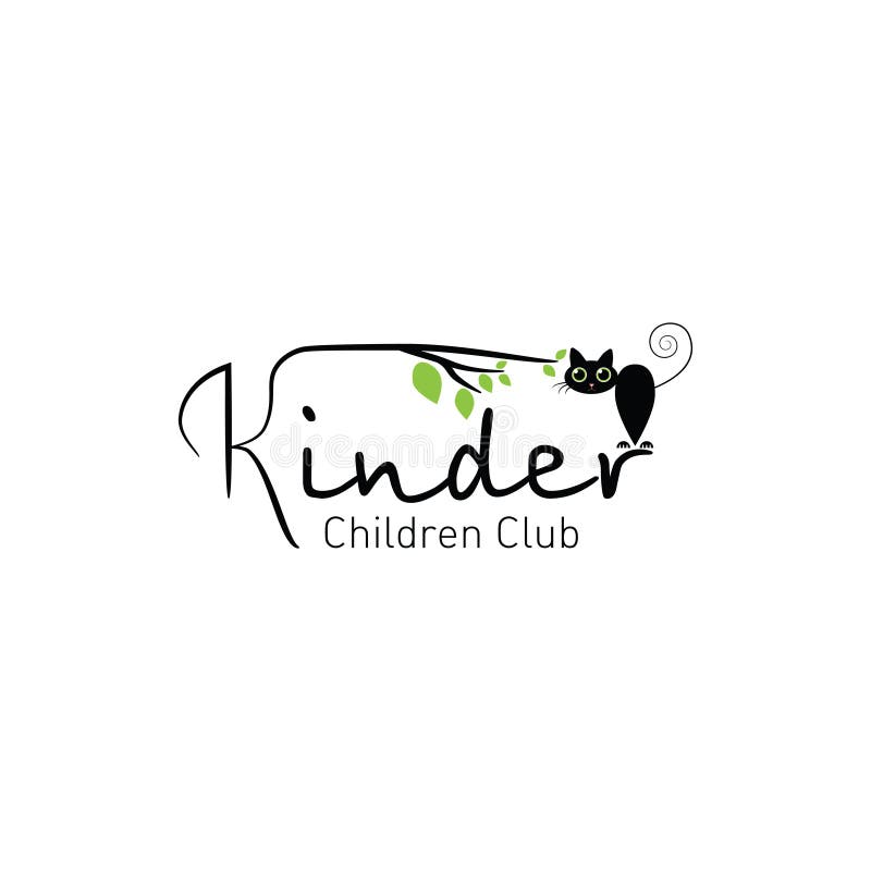 Kinder - Logo Children Club with Fun Chameleon Stock Vector ...