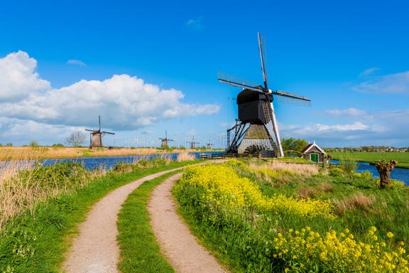 Kinderdijk Windmills Netherlands 2014 Stock Photos - Free & Royalty ...