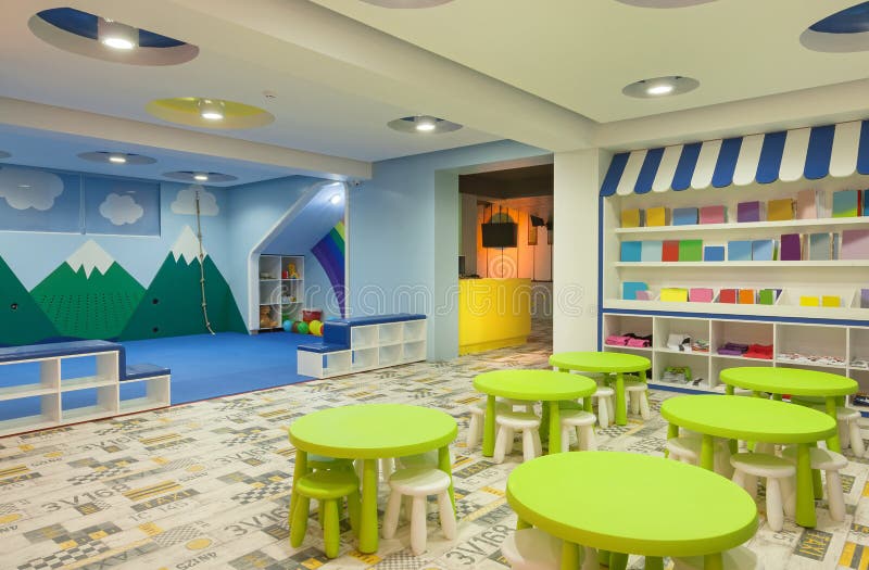 Kindergarten stock image. Image of ceiling, table, toys - 33379125