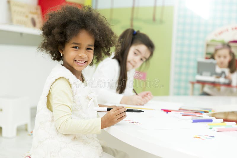 Kindergarten stock image. Image of lesson, schoolgirl - 69850689