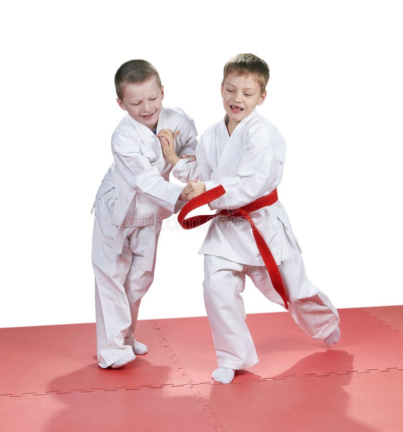 In Kindergarten on the Mat the Children are Trained Techniques of Judo ...