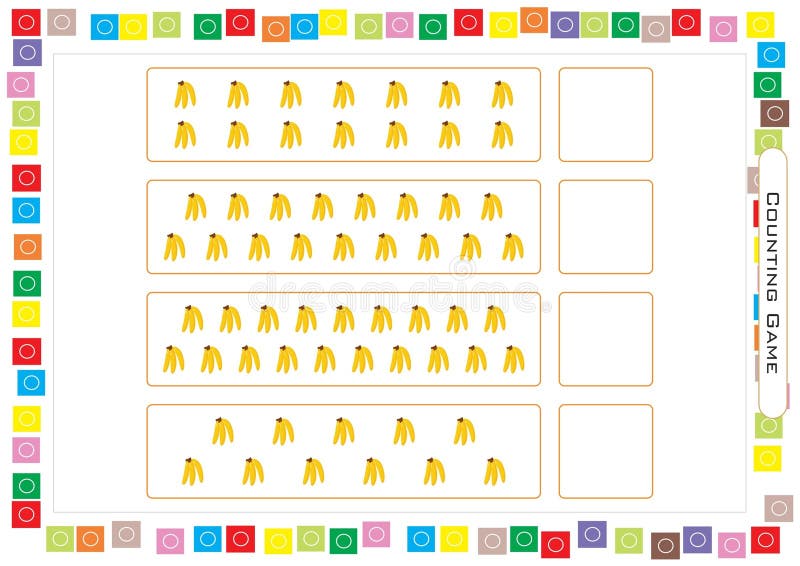 Kindergarten Math Worksheet: Counting and Number Recognition Stock ...