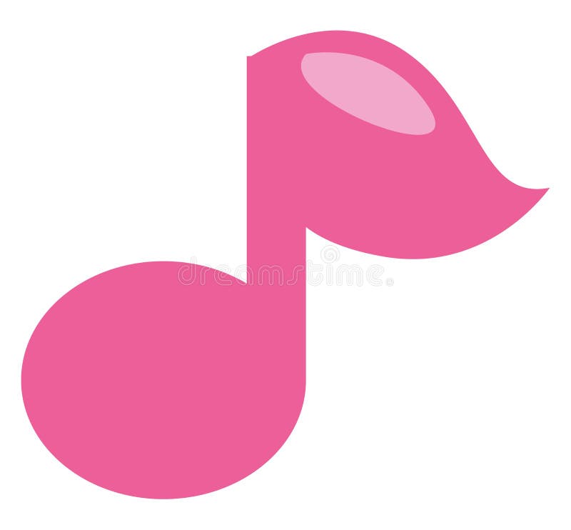 Kindergarten Pink Music Note, Icon Stock Vector - Illustration of ...