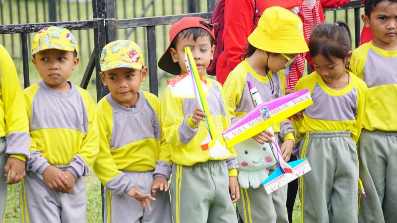 Kindergarten Student Play Toy Plane with Friends Editorial Photo ...