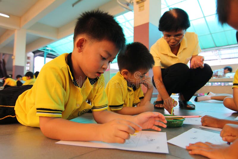 Kindergarten Students are Learning Editorial Stock Image - Image of ...