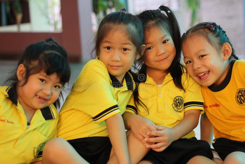 Kindergarten Students Smiling Editorial Stock Photo - Image of asean ...