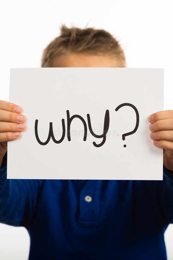 Kinderholding Warum Zeichen Stockbild - Bild von kinder, handlung: 48500075