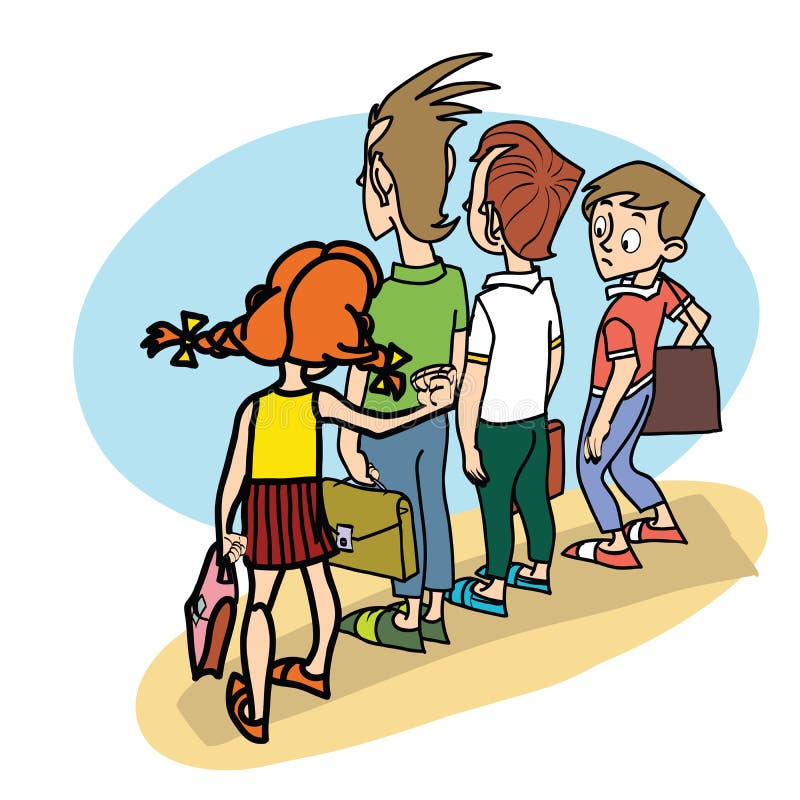 Kinderin Der Schule Drohung Vektor Abbildung - Illustration von ...