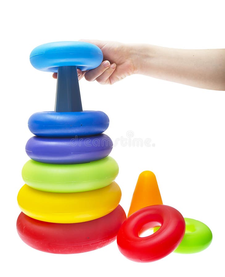 Kinderpyramide Getrennt Auf Weißem Hintergrund Stockfoto - Bild von ...