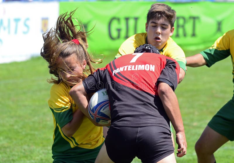 Kinderrugby-Spieler redaktionelles stockfotografie. Bild von ...