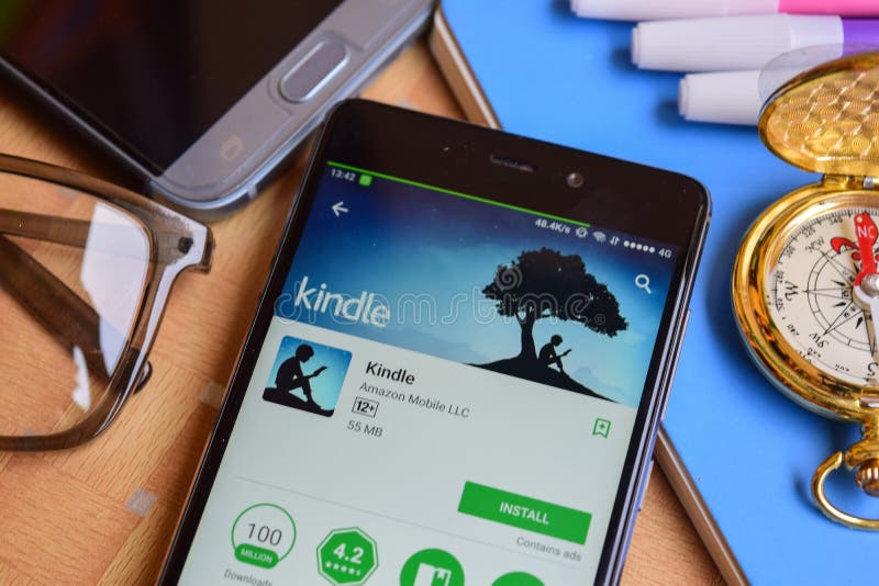 Kindle Dev Application on Smartphone Screen. Editorial Photo - Image of ...