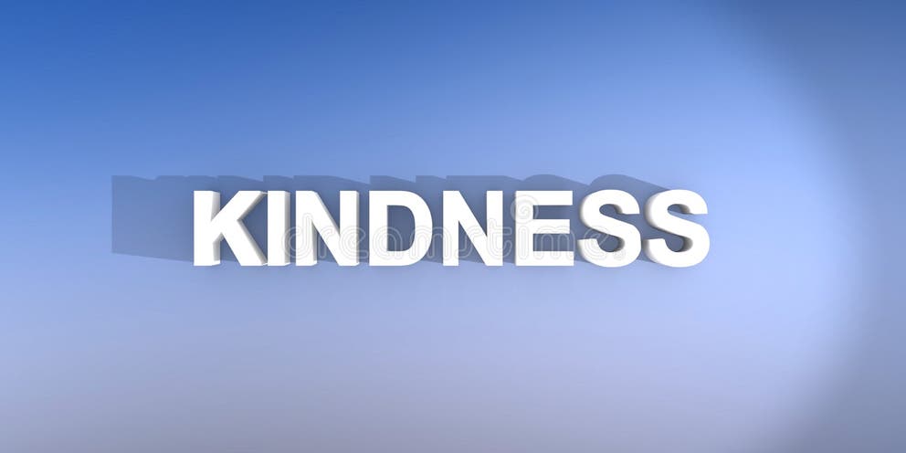 Kindness on Blue Background Stock Illustration - Illustration of ...