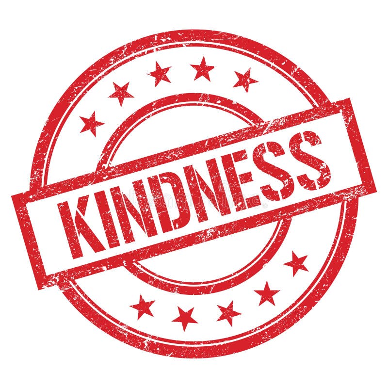 KINDNESS Text Written on Red Vintage Stamp Stock Illustration ...