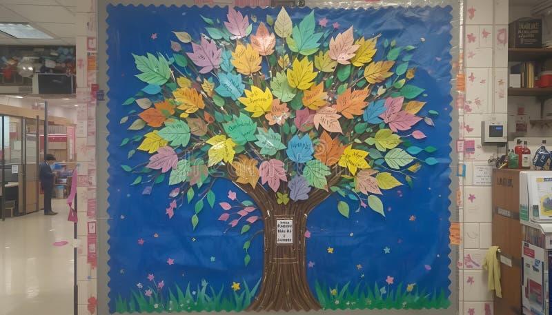 Kindness Tree: Create a Tree with Paper Stock Image - Image of flower ...