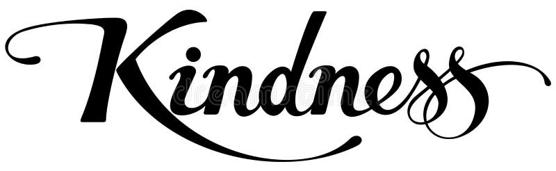 Kindness - Custom Calligraphy Text Stock Vector - Illustration of ...