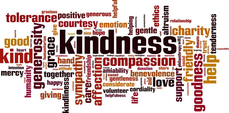 Kindness word cloud stock vector. Illustration of kindness - 152683659
