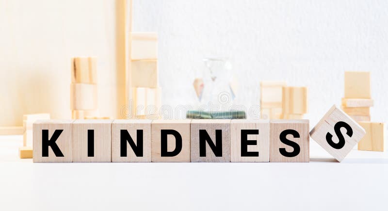 KINDNESS Word Made with Building Blocks Stock Image - Image of kindness ...