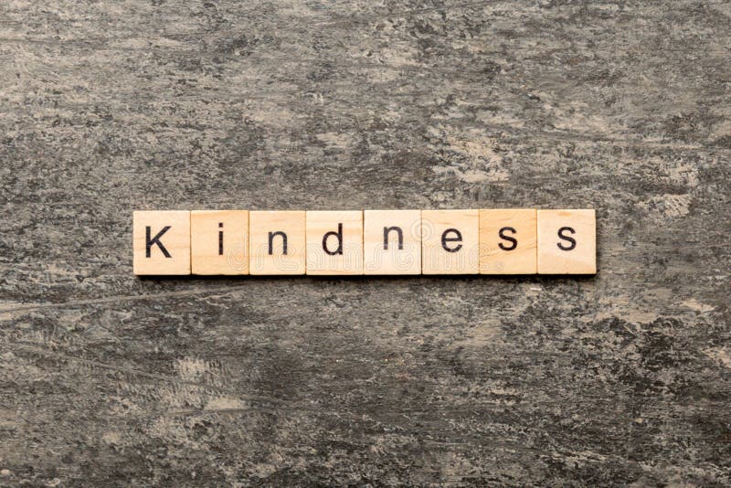 Kindness Word Made with Wooden Blocks Concept Stock Image - Image of ...