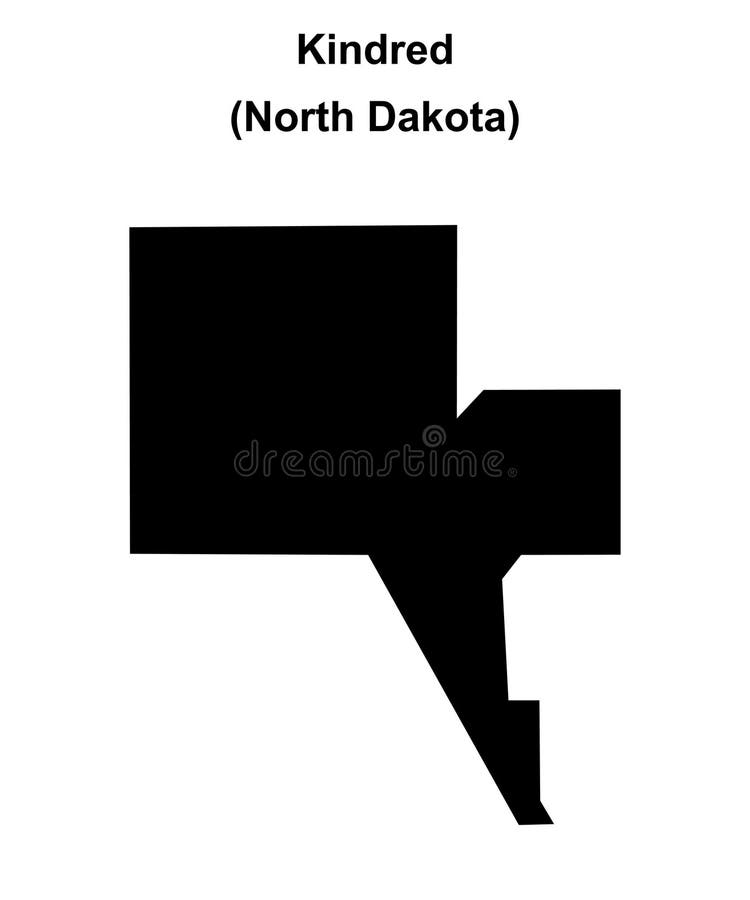 Kindred outline map stock illustration. Illustration of vector - 387550709