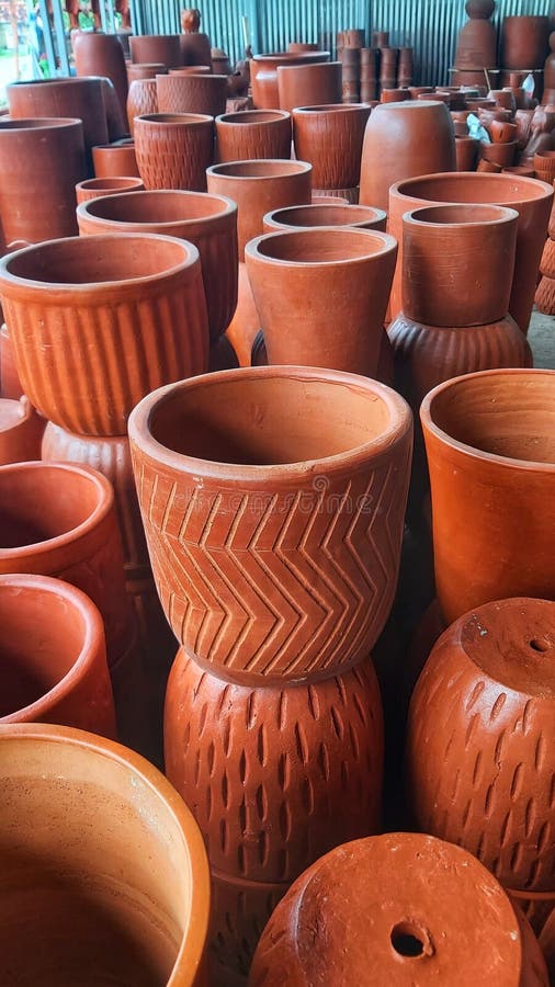 Kinds of Clay Pot in My Village Stock Image - Image of village, happy ...