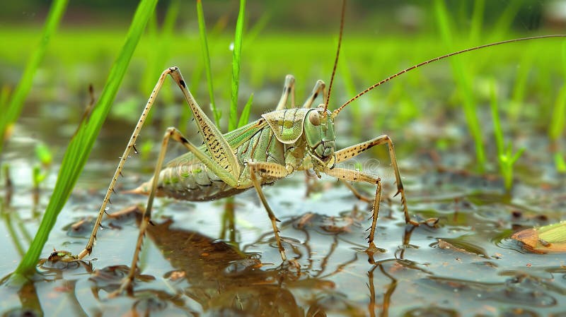 Kinds of Insecta in Gardens and Rice Fields after Rain in Summer Stock ...