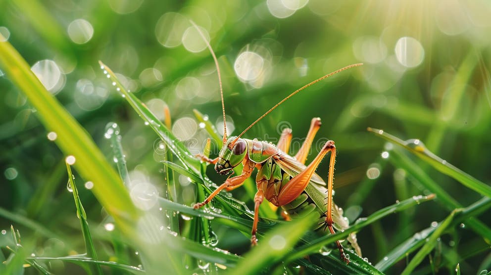 Kinds of Insecta in Gardens and Rice Fields after Rain in Summer Stock ...